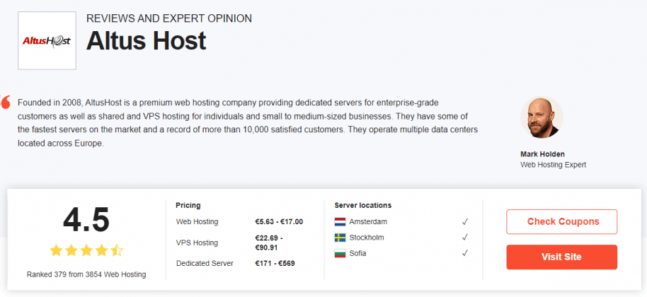 Altushost Review: Pros & Cons, Pricing, Features